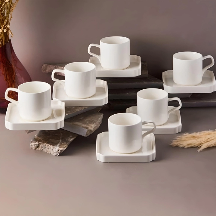 Luce Porselen 6 Kişilik Fincan Takımı - PER-PRT14358