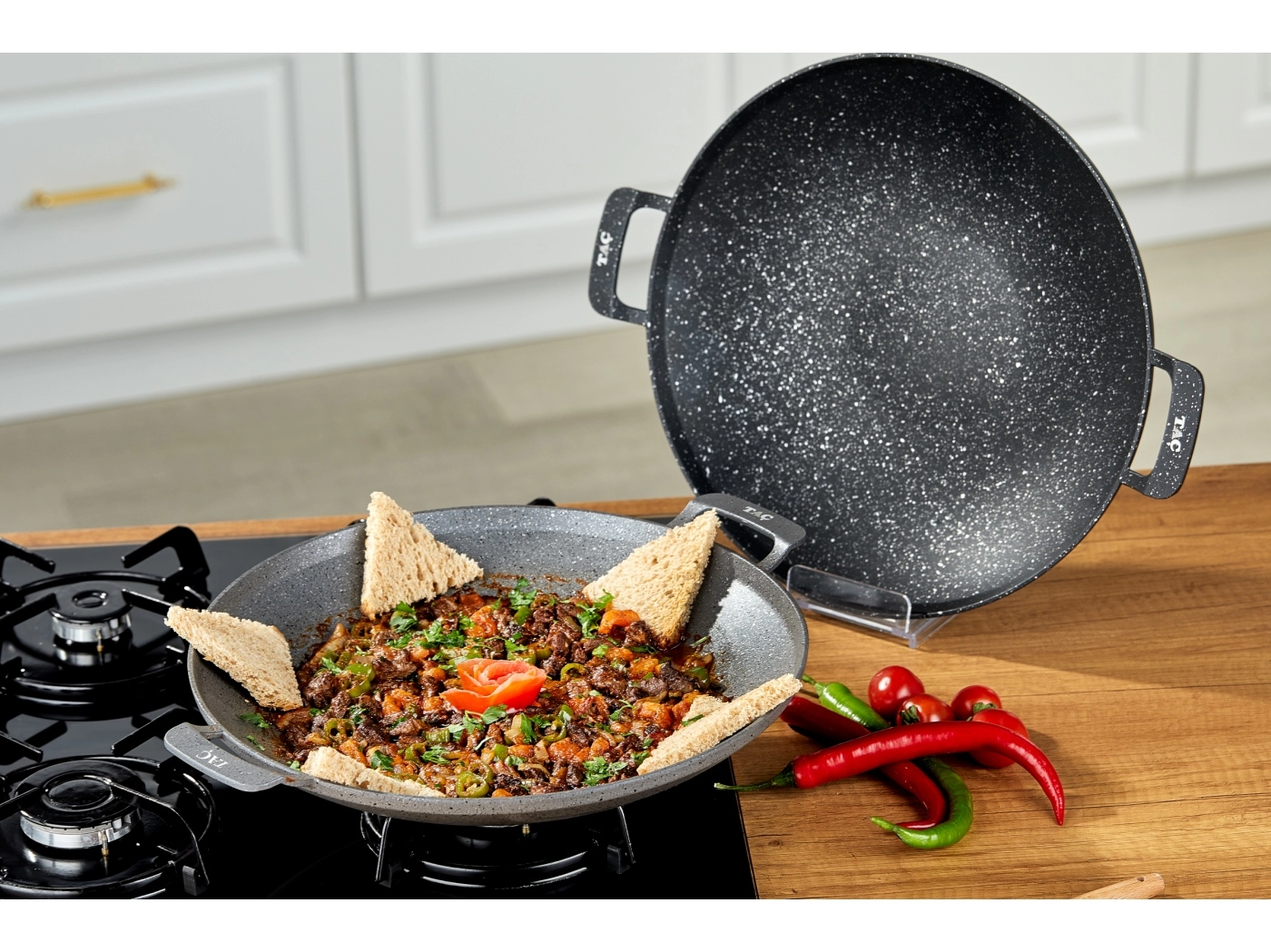 Taç Döküm Çok Amaçlı Saç Tava 34 Cm Gri - TAC-6345